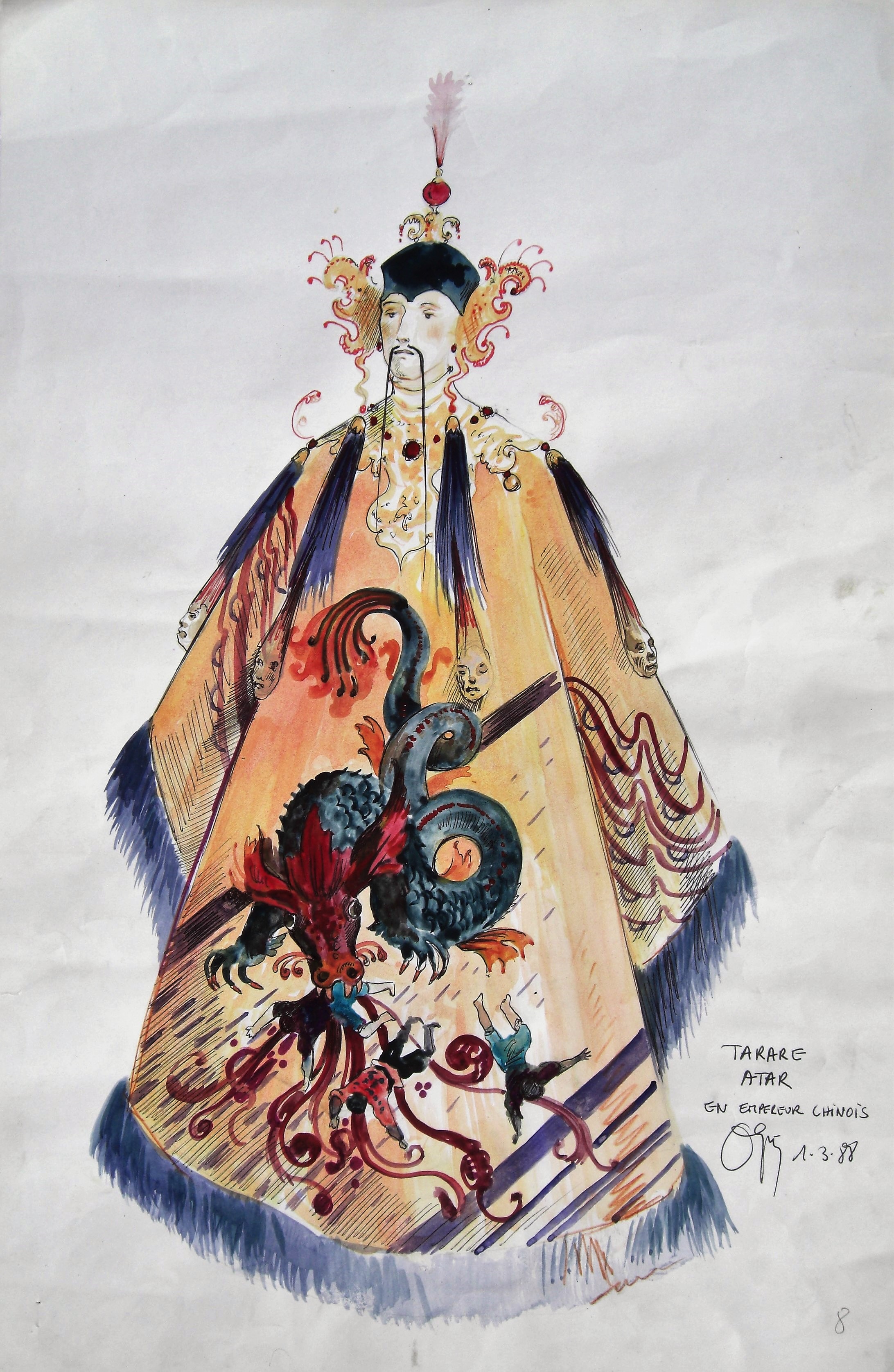 Atar en empereur chinois 1988 - Quartier Art Drouot